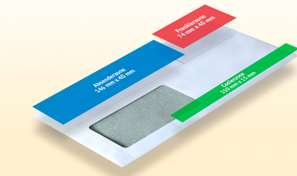 Wo schreibt man den Absender auf einen Brief mit Fenster?